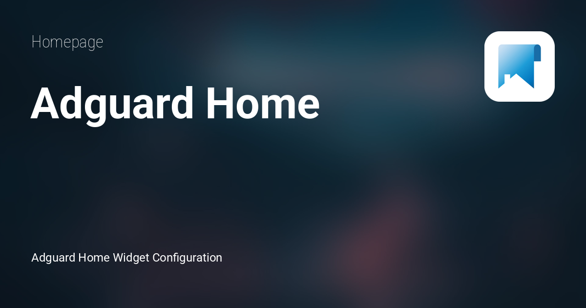 Adguard Home - Homepage
