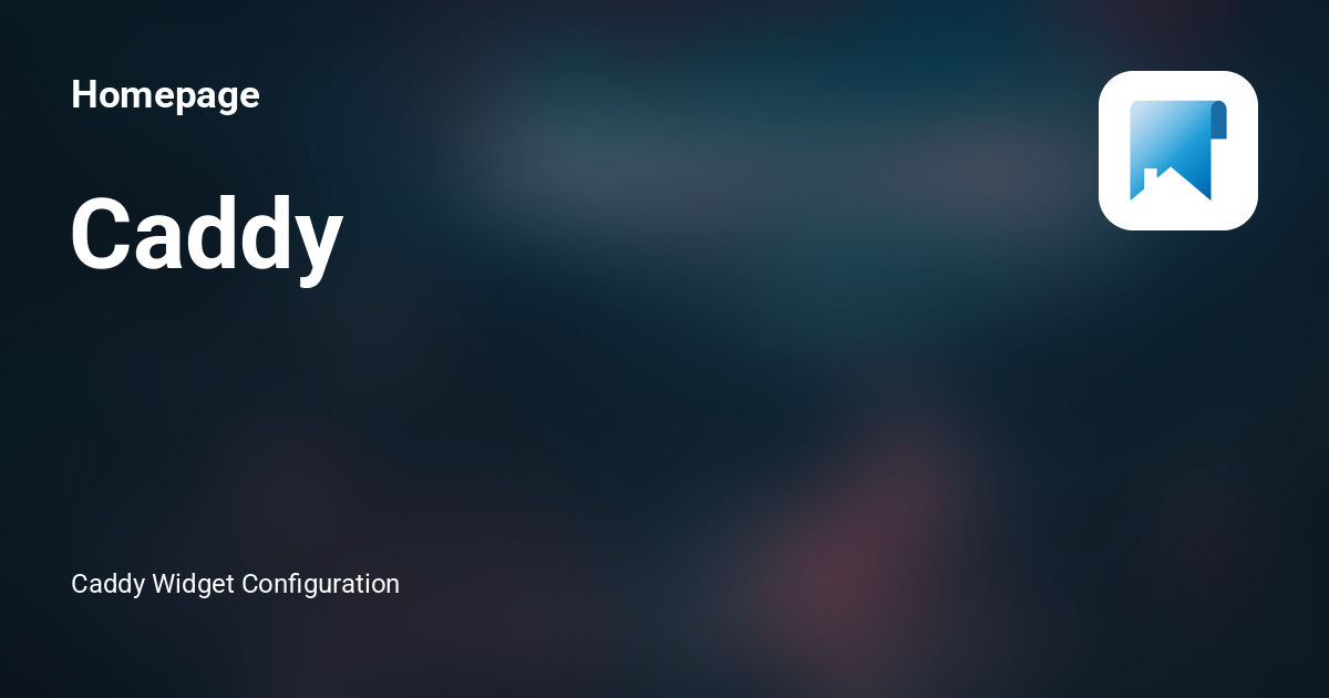 Caddy - Homepage