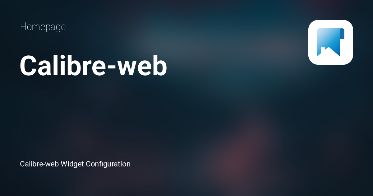Calibre-web - Homepage