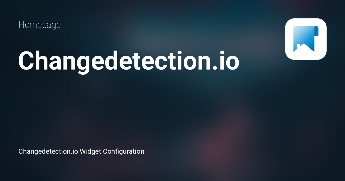 Changedetection.io - Homepage