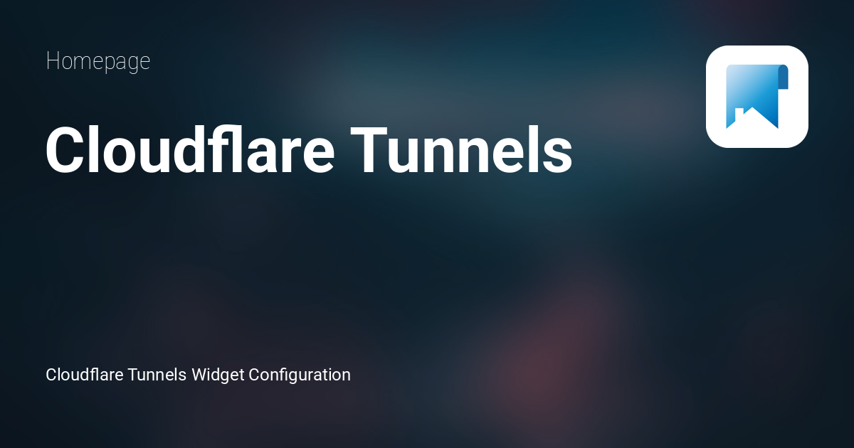Cloudflare Tunnels - Homepage
