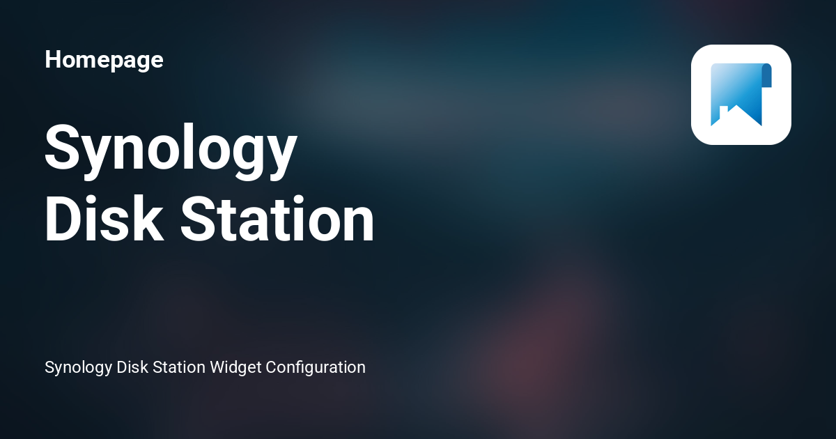 Synology Disk Station - Homepage
