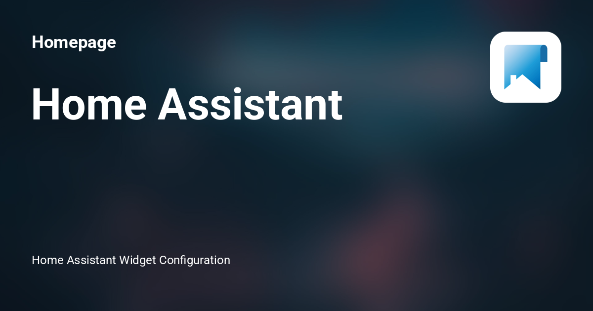 Home Assistant - Homepage