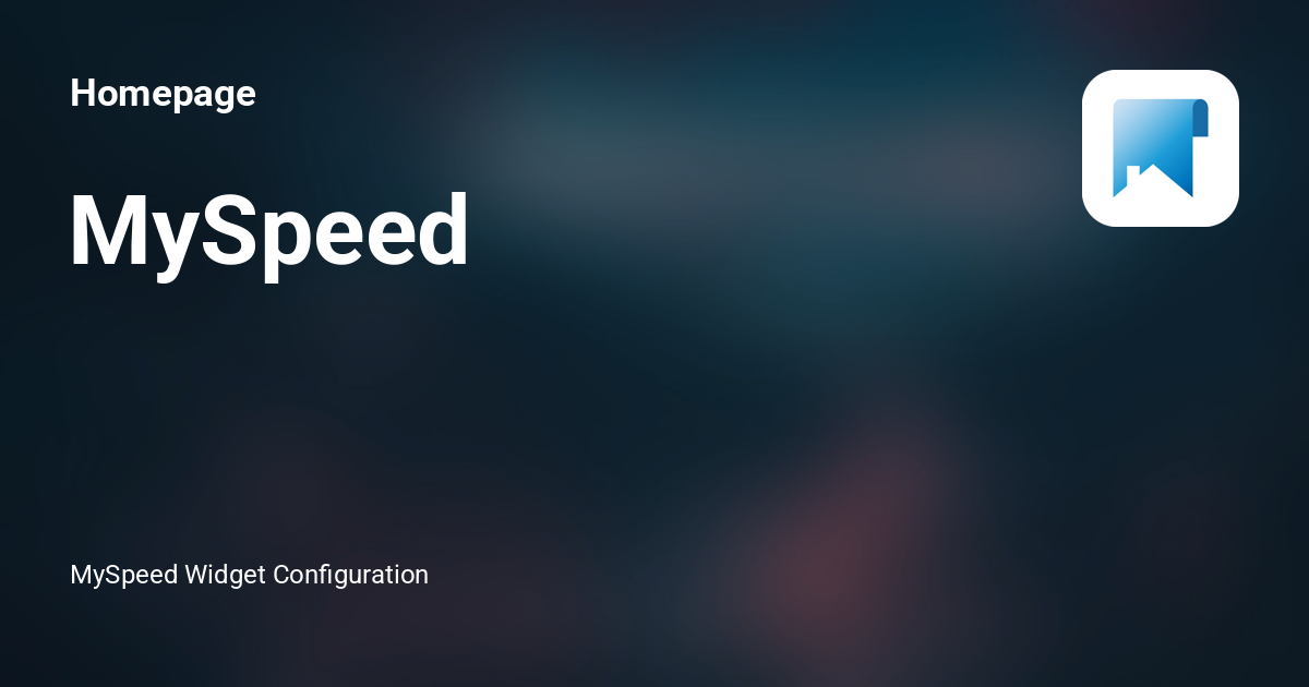 MySpeed - Homepage