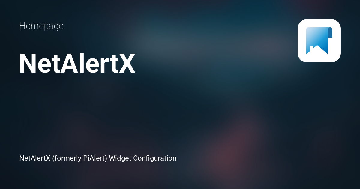 NetAlertX - Homepage