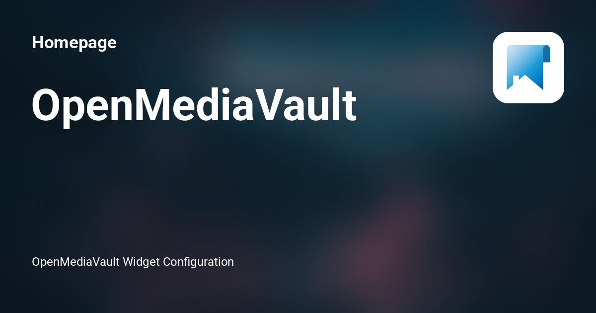 OpenMediaVault - Homepage