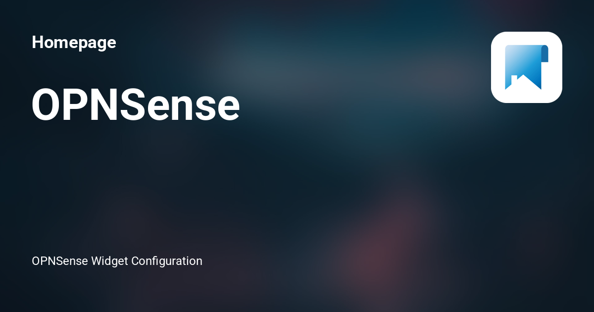 OPNSense - Homepage