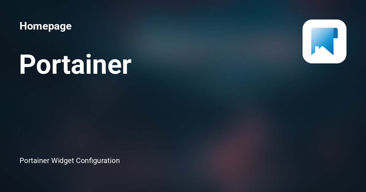 Portainer - Homepage