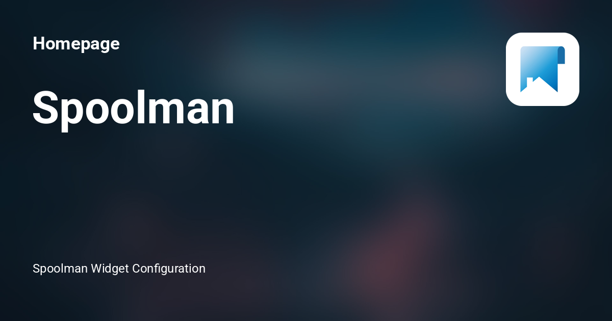 Spoolman - Homepage