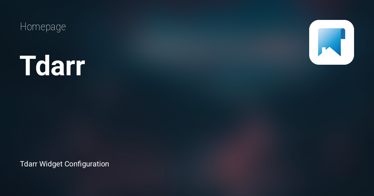 Tdarr - Homepage